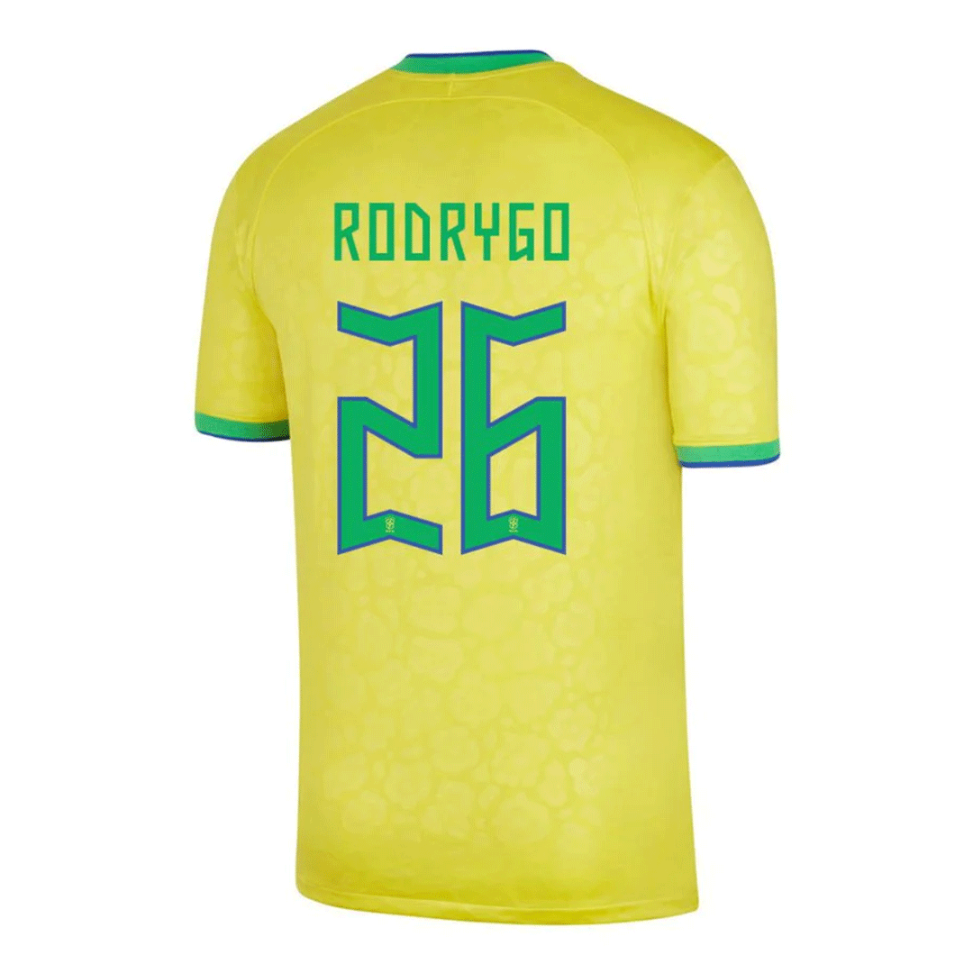 Brazil Jersey RODRYGO #26 Soccer Jersey Home 2022 | Bestsoccerstore