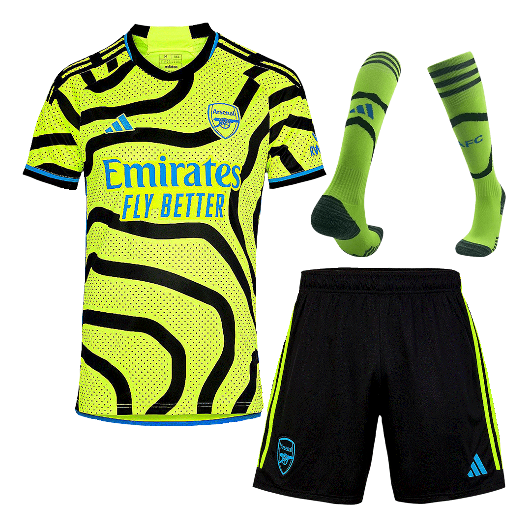 Arsenal Jersey Custom Away Soccer Jersey Full Kit 2023/24 | Bestsoccerstore