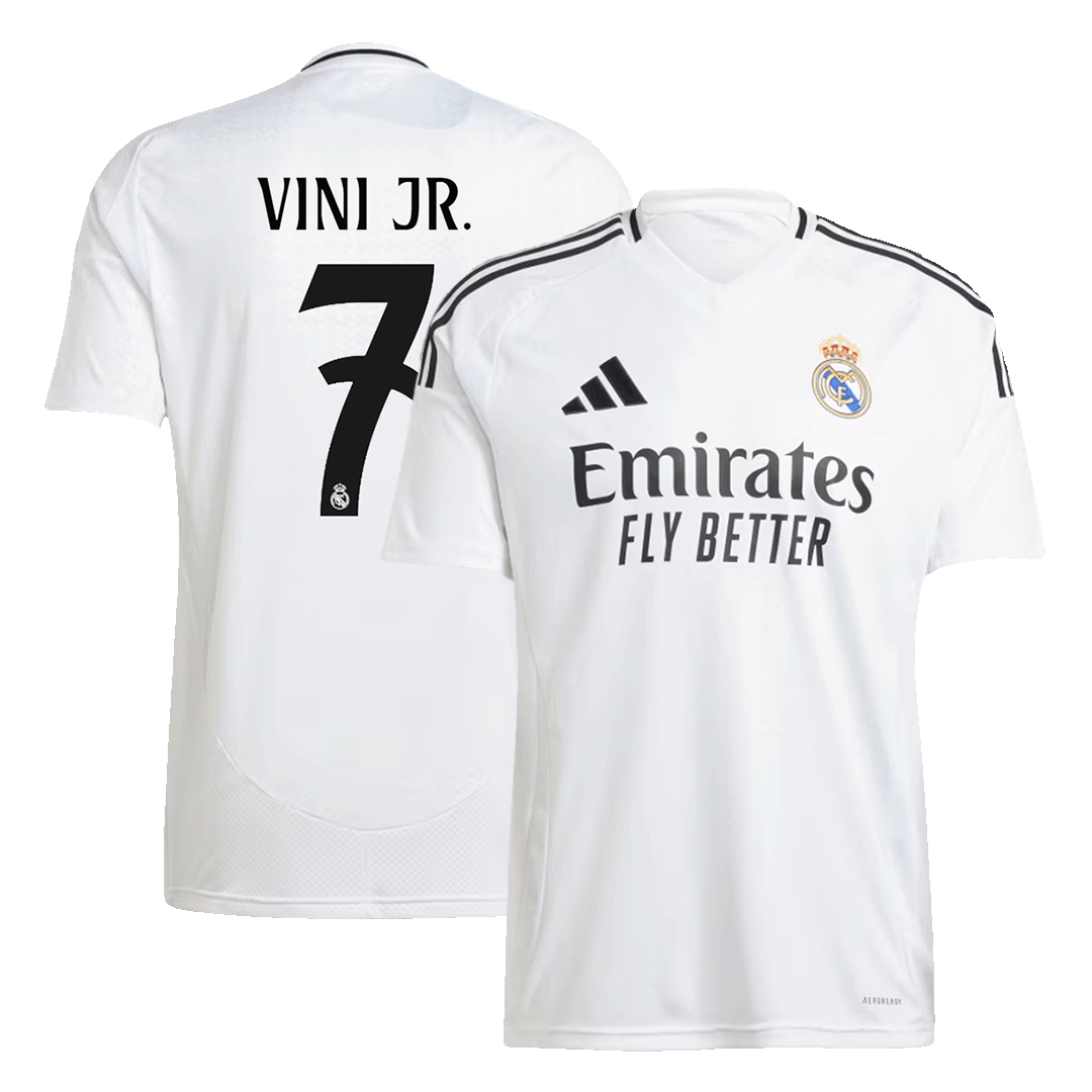 VINI JR. #7 Real Madrid Soccer Jersey Home Custom Shirt 2024/25 ...