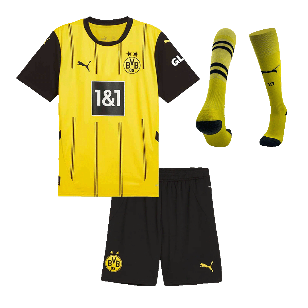 Kids Borussia Dortmund Custom Home Full Soccer Kits 2024/25 ...