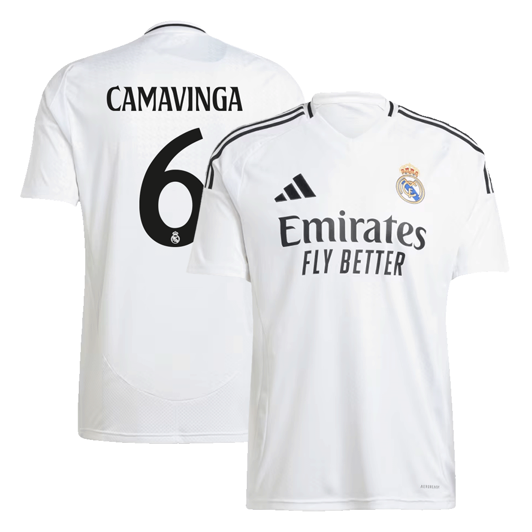 CAMAVINGA #6 Real Madrid Soccer Jersey Home Custom Shirt 2024/25 ...