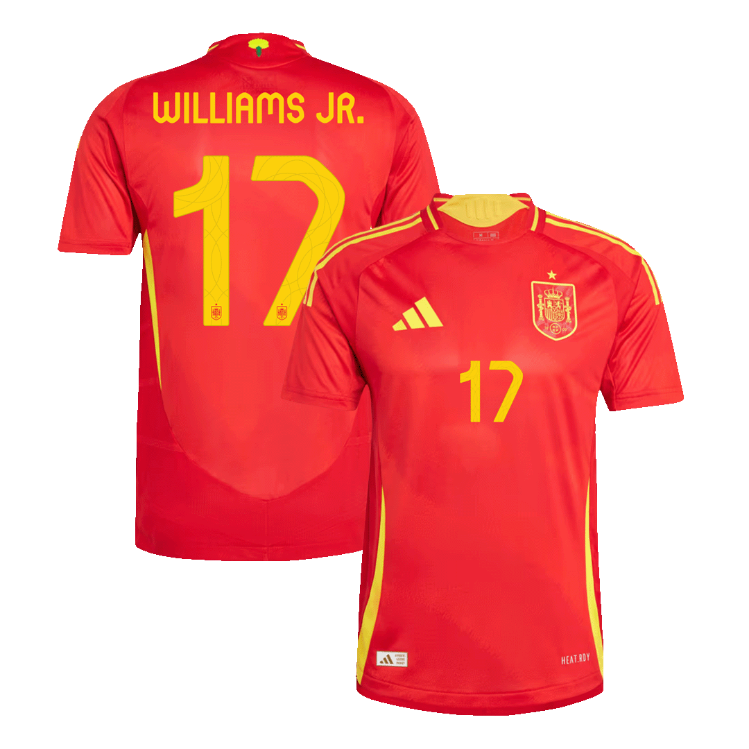 Authentic WILLIAMS JR. #17 Soccer Jersey Spain Home Shirt 2024 ...