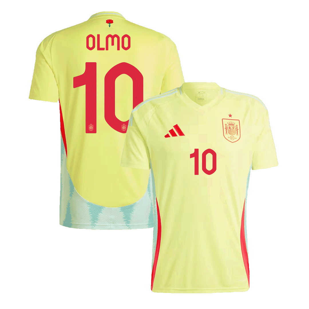 OLMO #10 Spain Soccer Jersey Away Custom Shirt 2024 | Bestsoccerstore