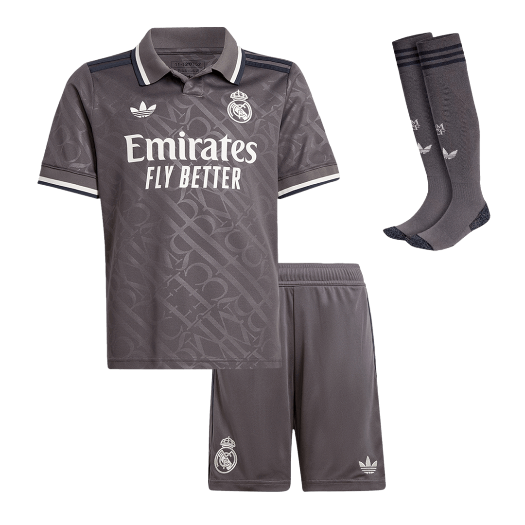 Kids Real Madrid Custom Third Away Full Soccer Kits 2024/25 ... Kids Real Madrid Custom Third Away Full Soccer Kits 2024/25 ...
