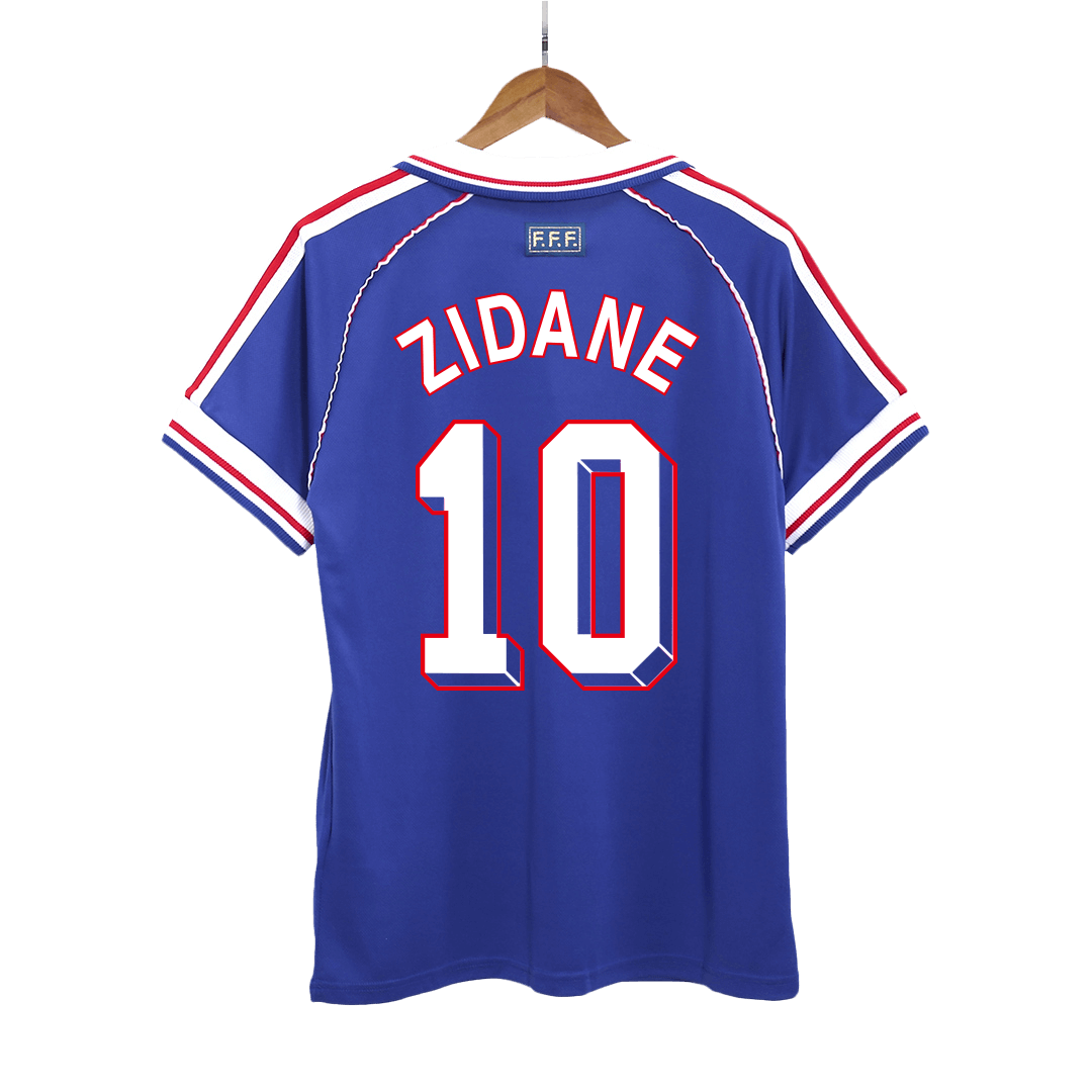 ZIDANE #10 France Retro Jersey Home Soccer Shirt 1998 | Best Soccer Store