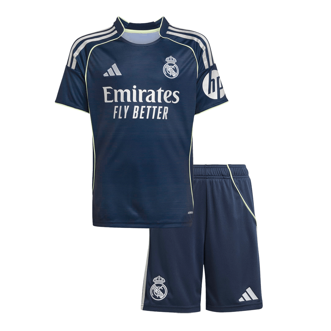 Kids Real Madrid Custom Away Soccer Kits 2025/26 | Bestsoccerstore