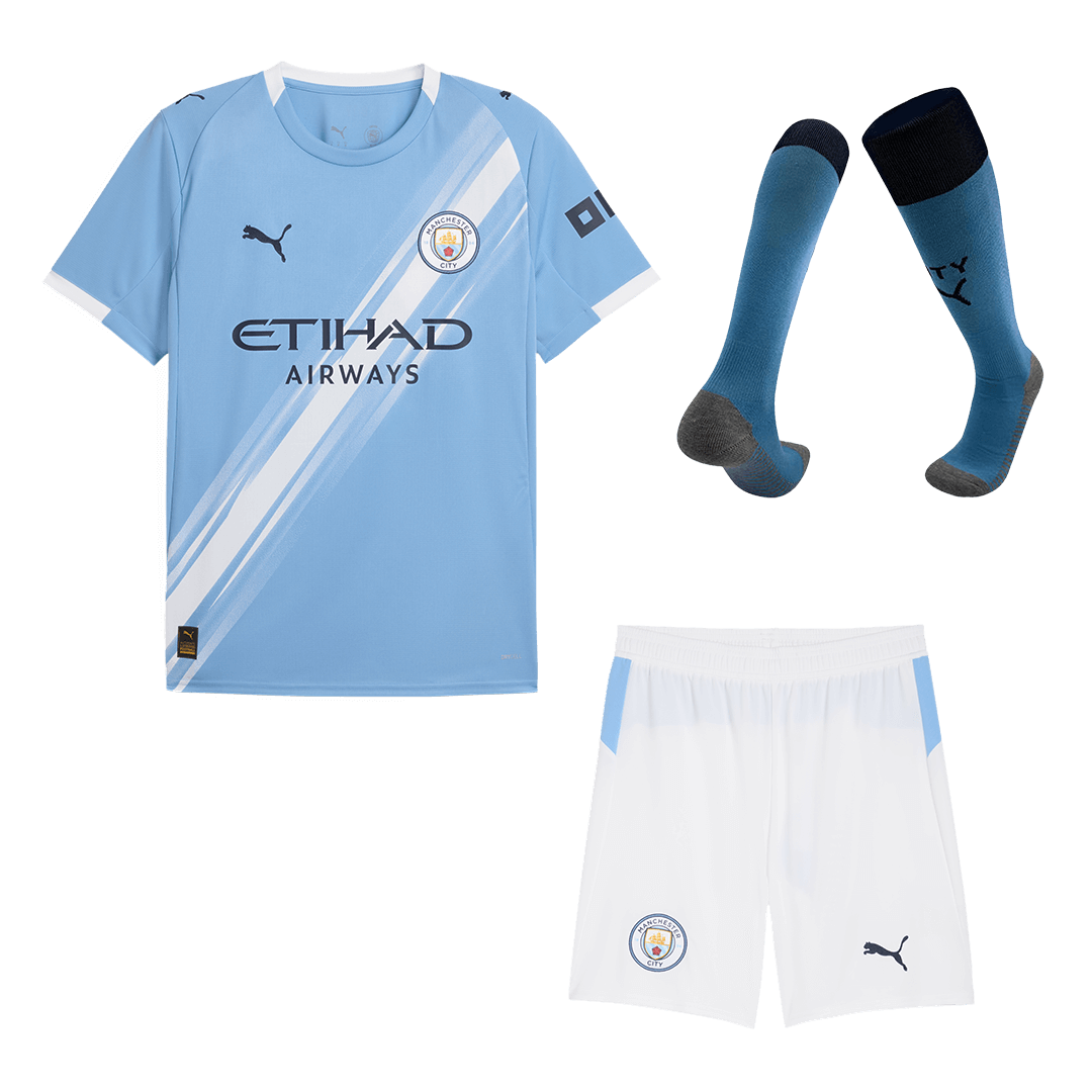 Manchester City Home Custom Full Soccer Kit 2025/26 | Bestsoccerstore
