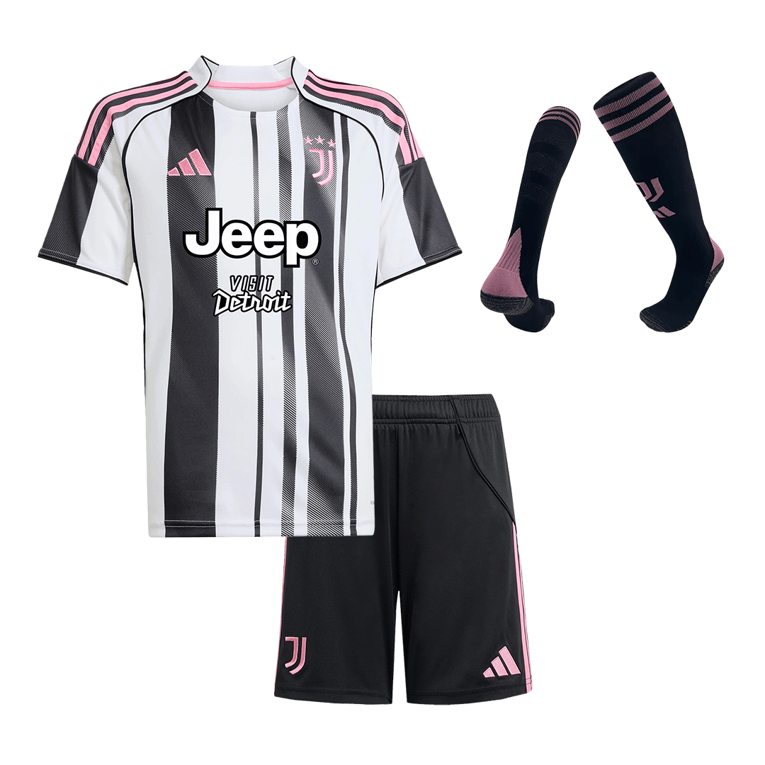 Kids Juventus Custom Home Full Soccer Kits 2025/26 | Bestsoccerstore
