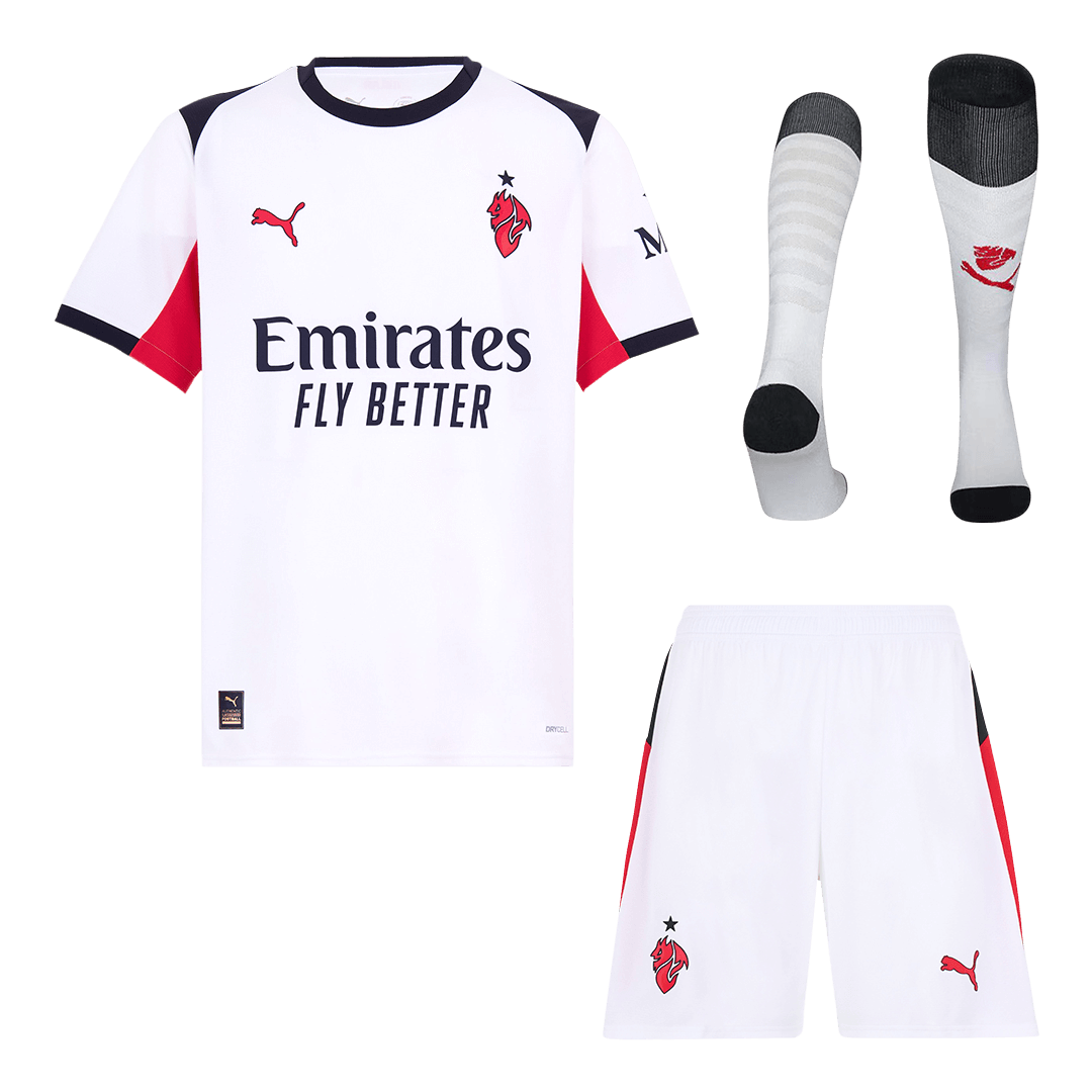 AC Milan Away 2025/26 Custom Full Soccer Kit | Bestsoccerstore