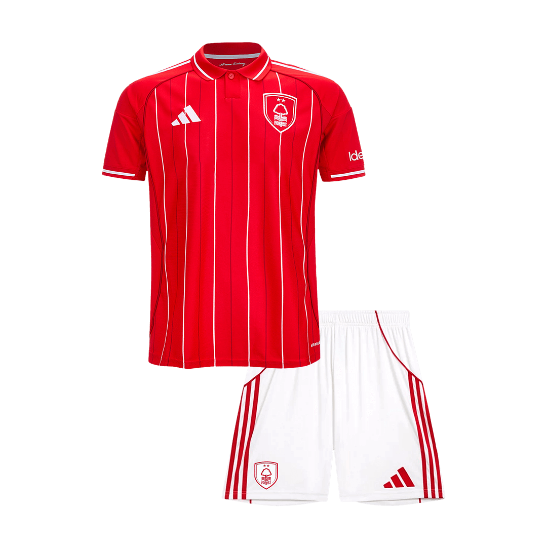 Kids Nottingham Forest Home Custom Soccer Kits 2025/26 | Bestsoccerstore